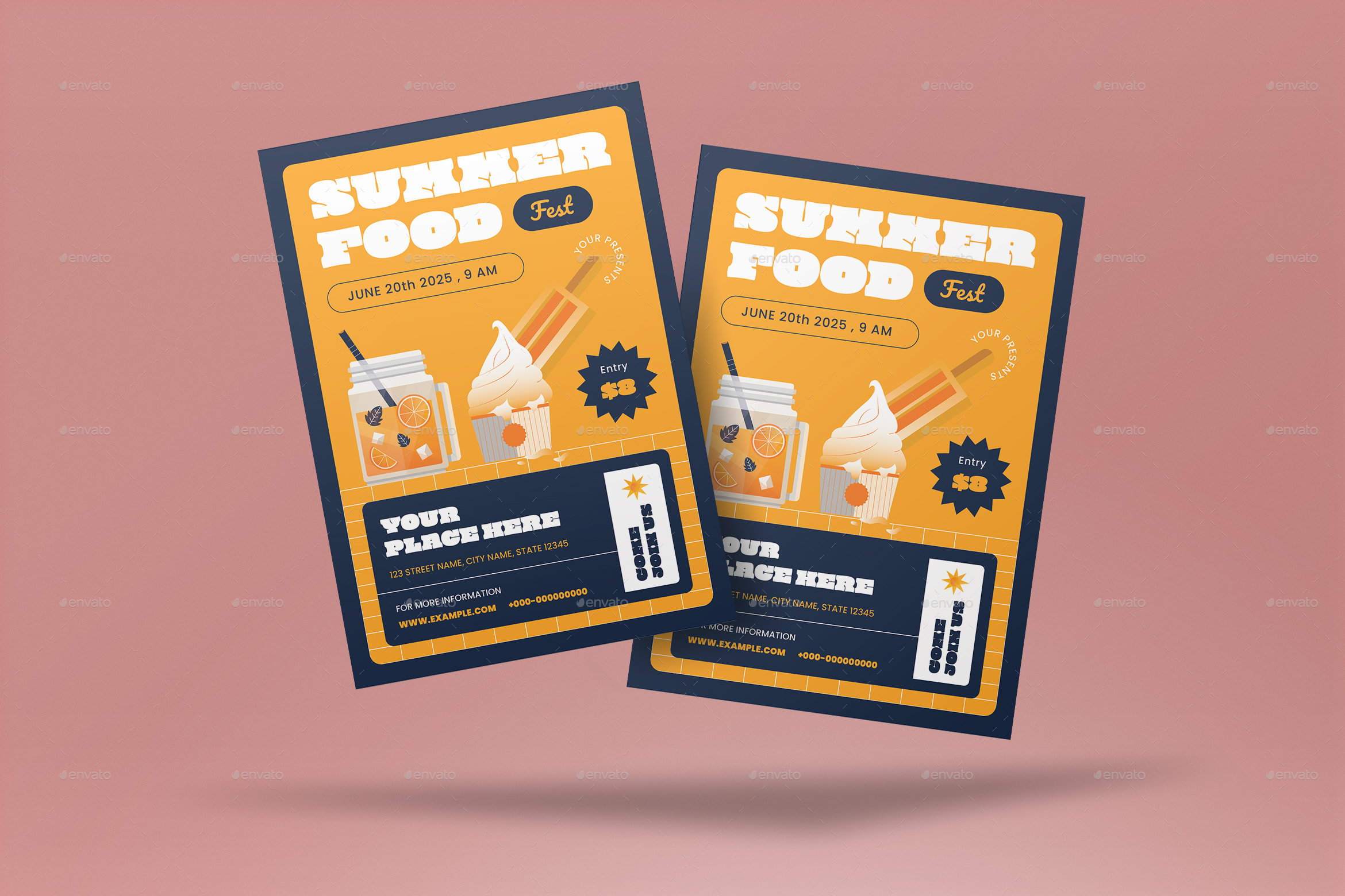 Summer Food Fest Flyer, Print Templates | GraphicRiver