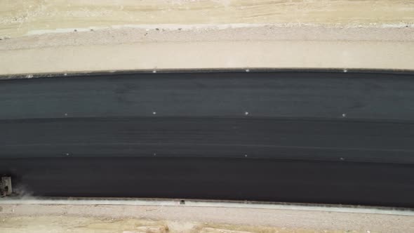 Yellow Truck Pouring Bitumen Over a New Road, Stock Footage | VideoHive