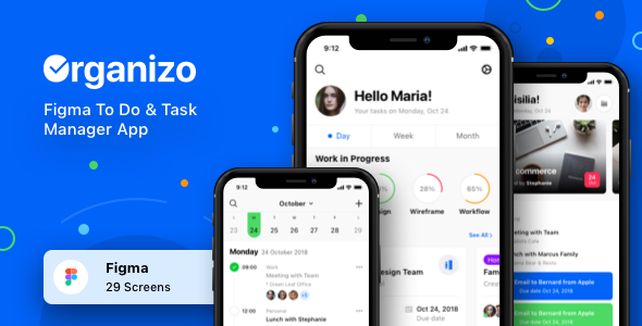 Organizo - Figma To Do & Task Manager App by arthgoods | ThemeForest