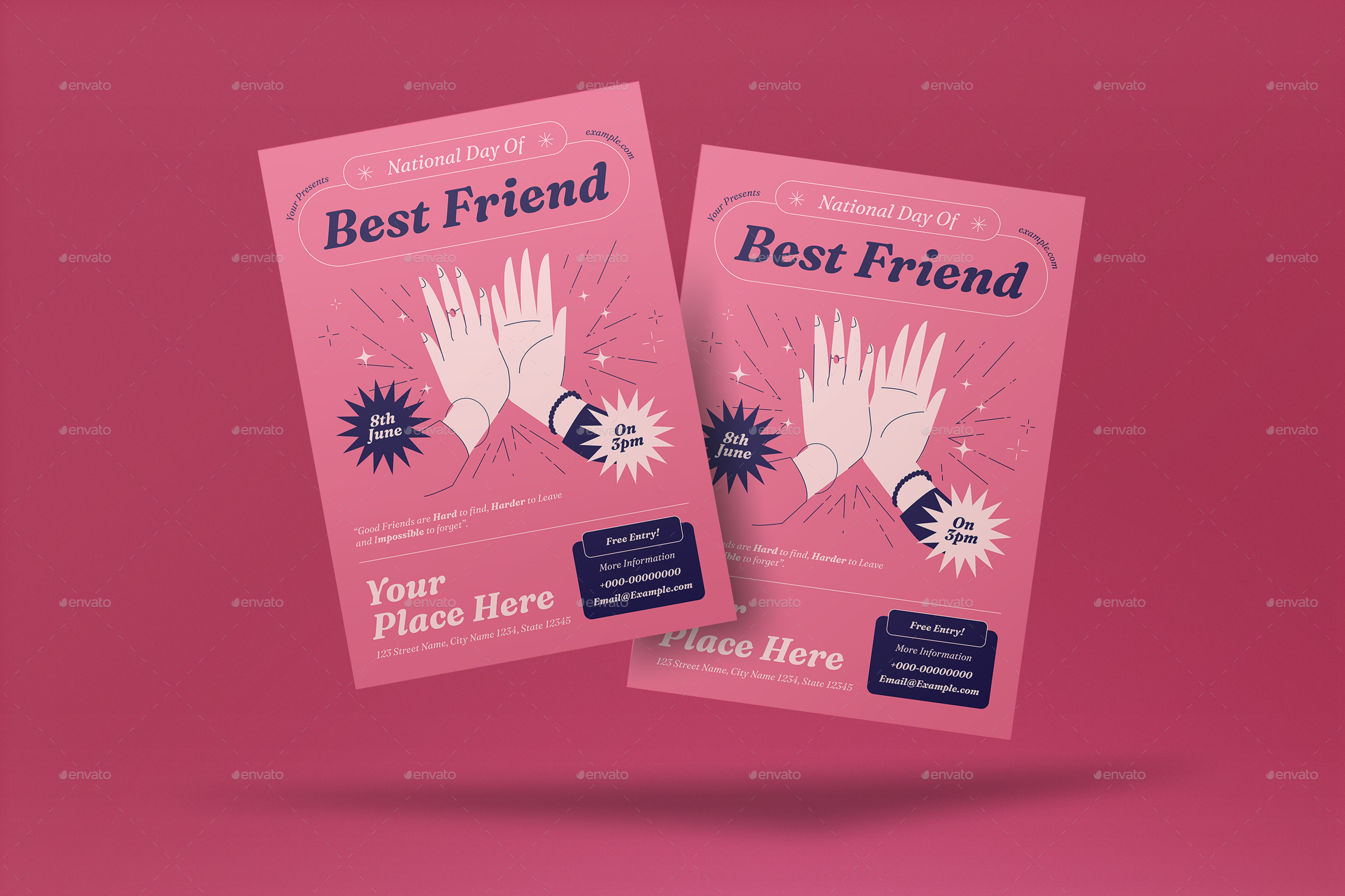 National Bestfriend Day Flyer, Print Templates | GraphicRiver
