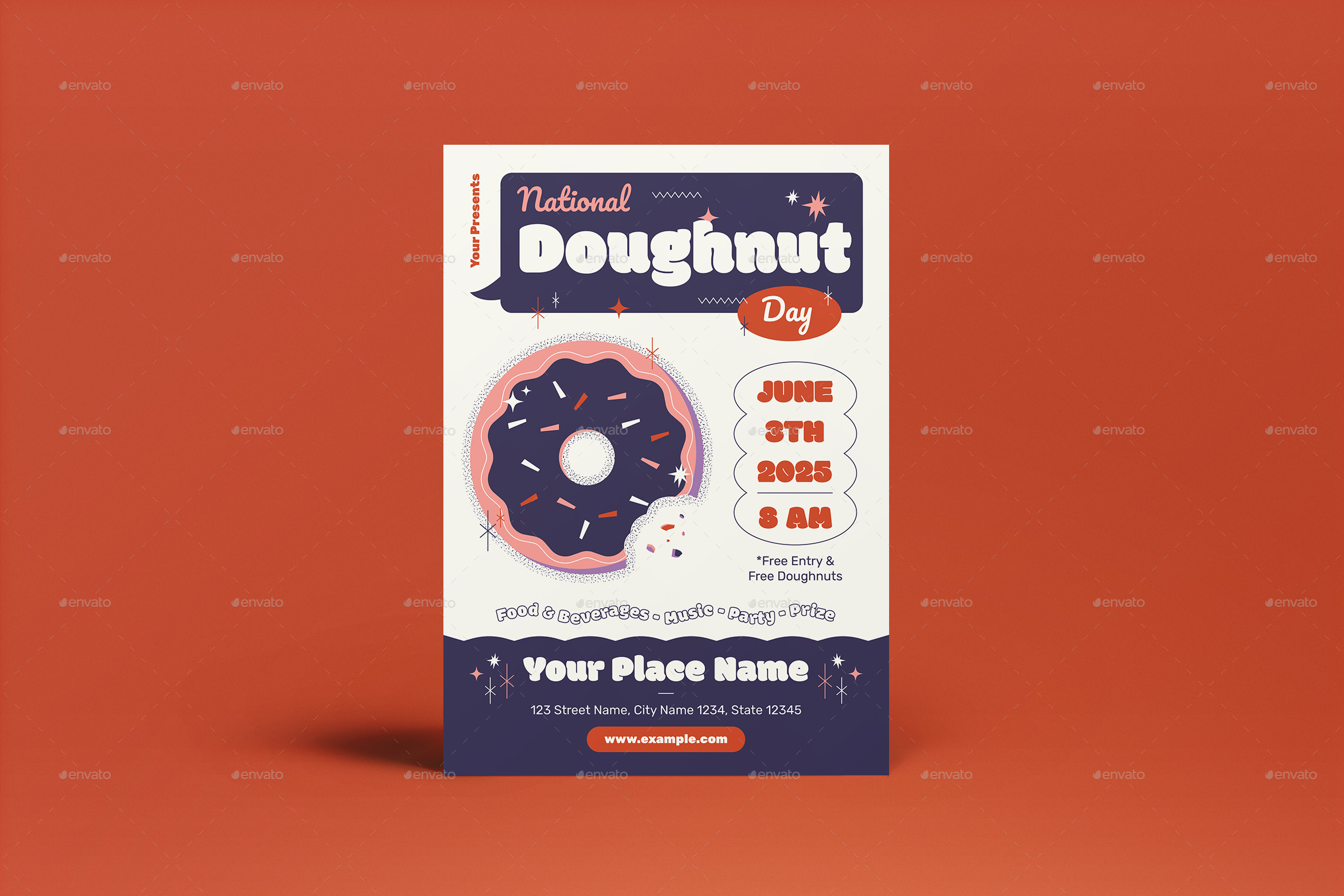 National Doughnut Day Flyer, Print Templates | GraphicRiver