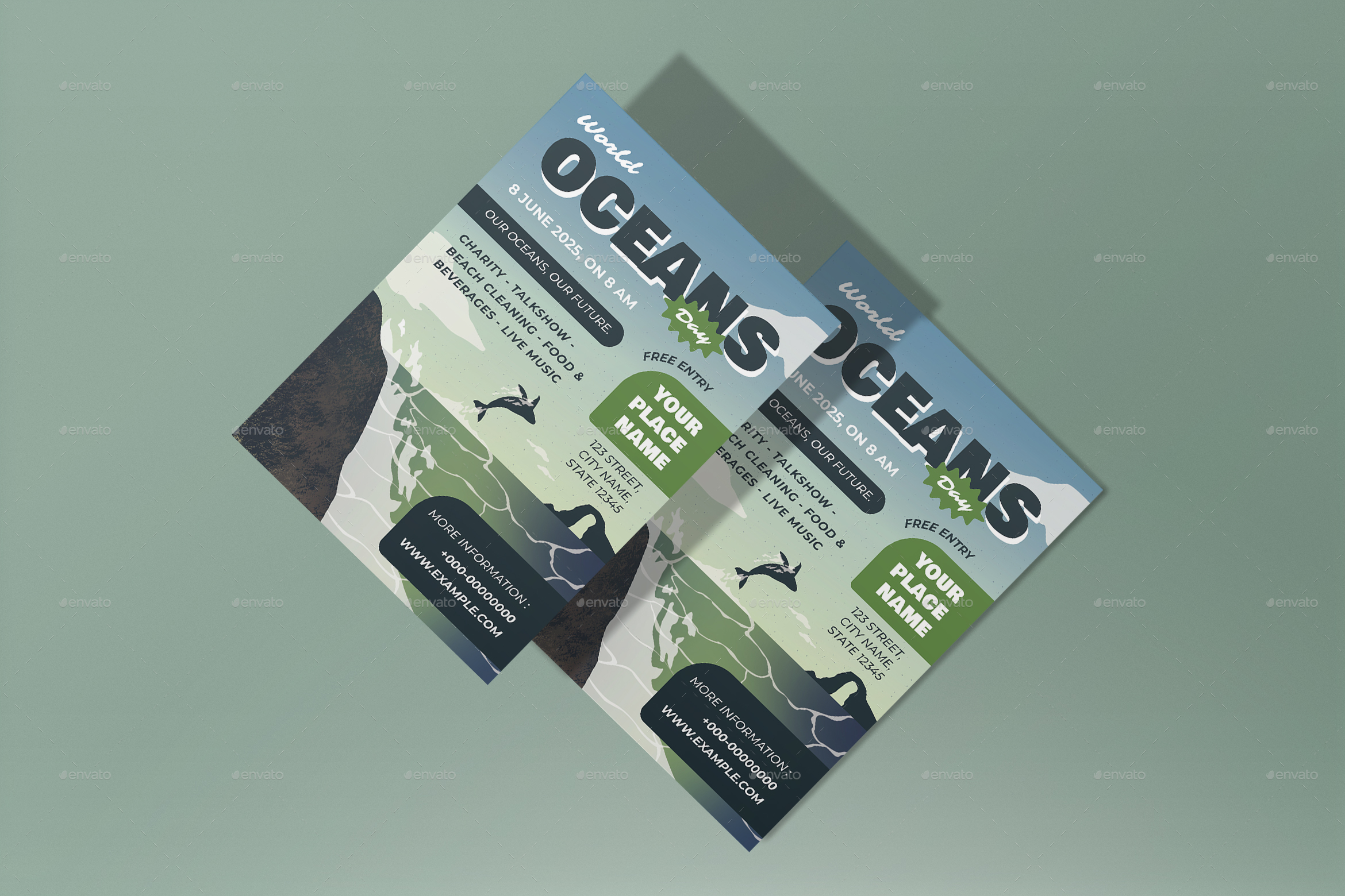 World Ocean Day Flyer, Print Templates | GraphicRiver