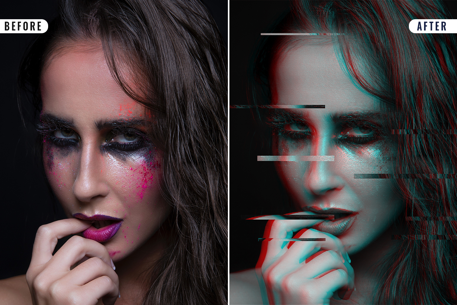 Glitch Effect Photoshop, Add-ons | GraphicRiver