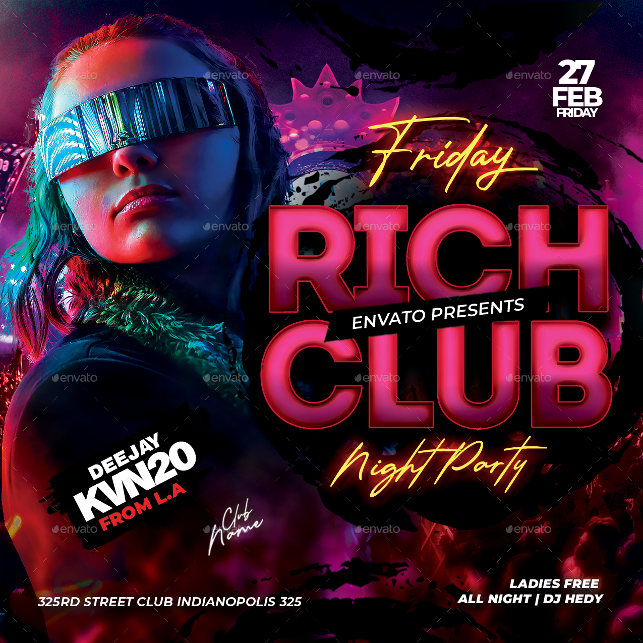 Night Party Flyer, Print Templates | GraphicRiver