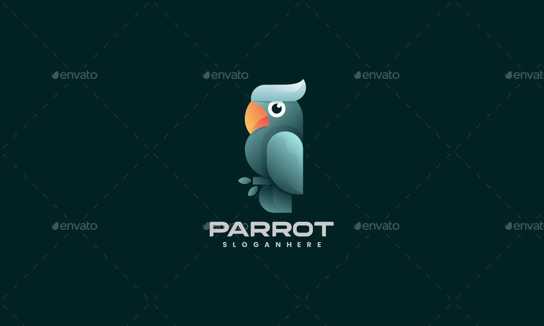 Parrot Gradient Logo Template by artnivora_std | GraphicRiver