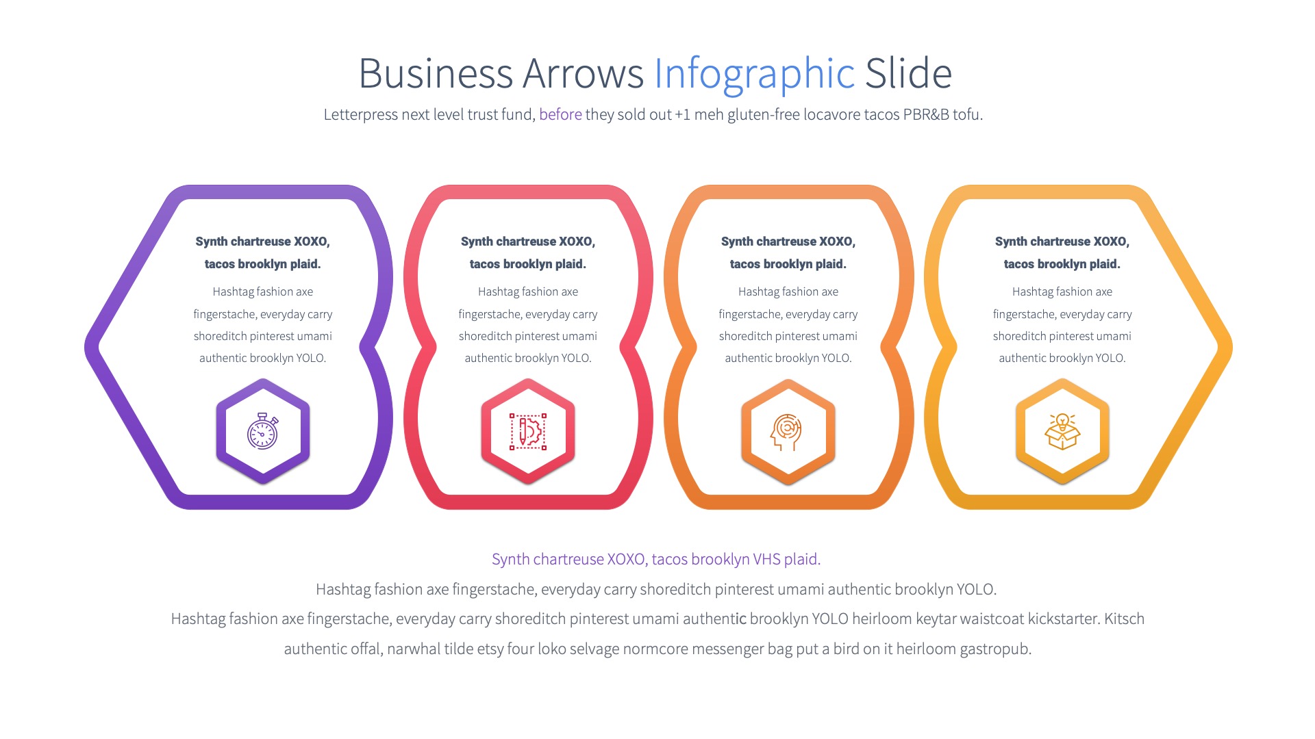 Business Arrows - PowerPoint Infographics Slides, Presentation Templates