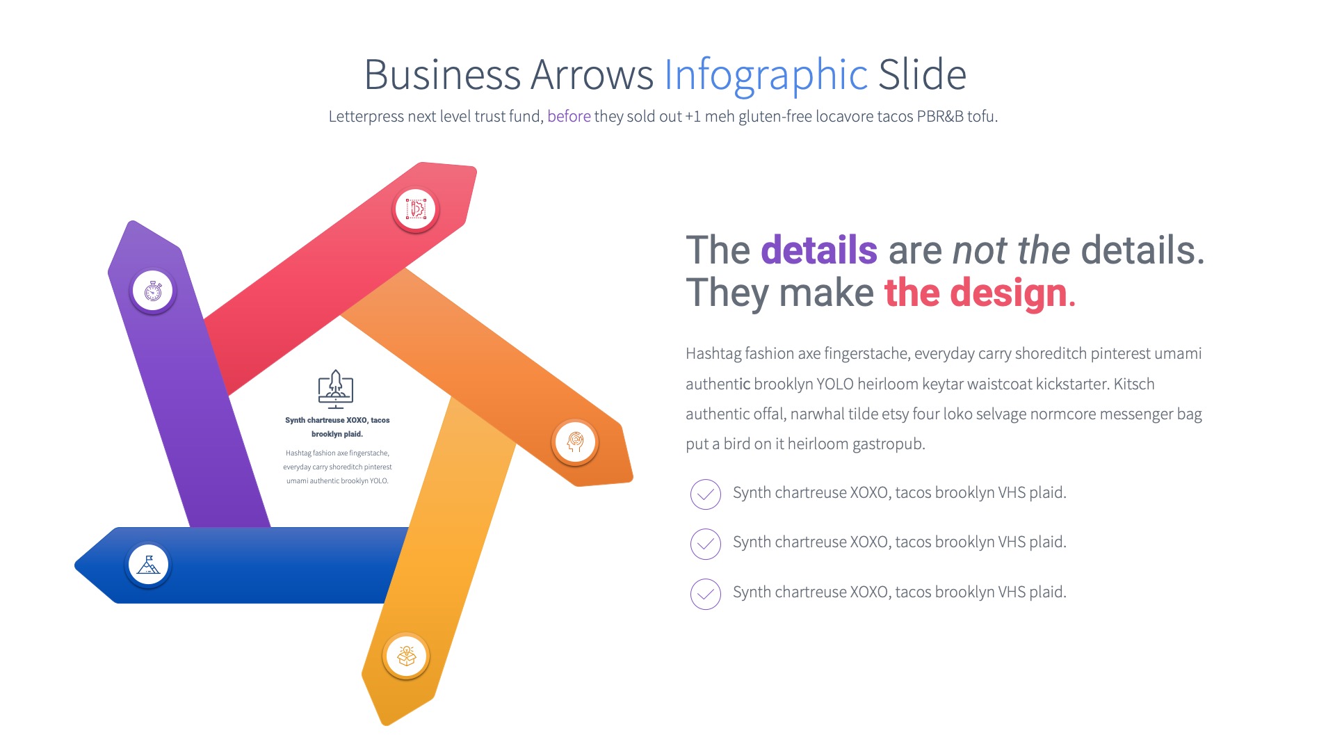 Business Arrows - PowerPoint Infographics Slides, Presentation Templates