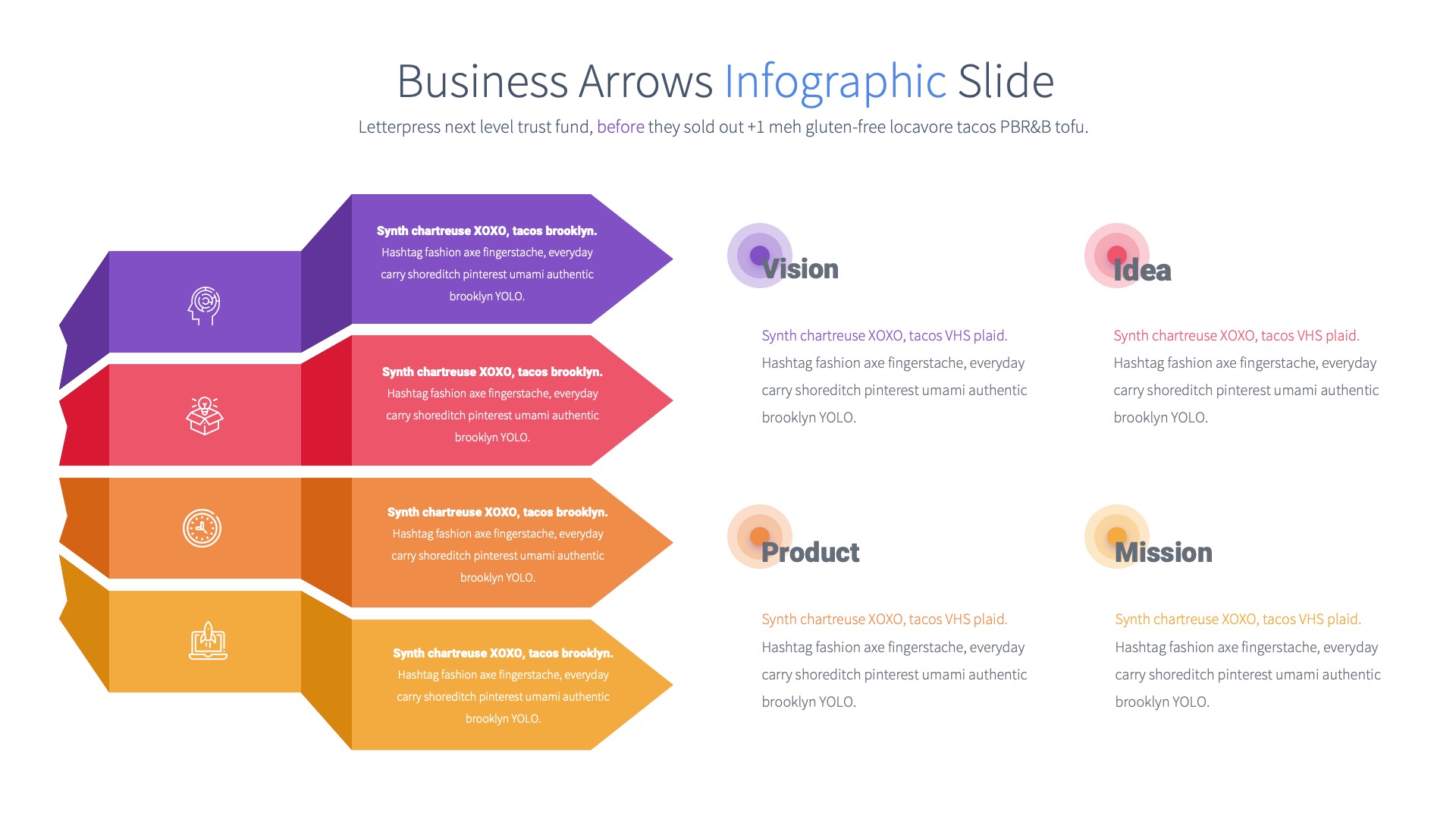 Business Arrows - PowerPoint Infographics Slides, Presentation Templates
