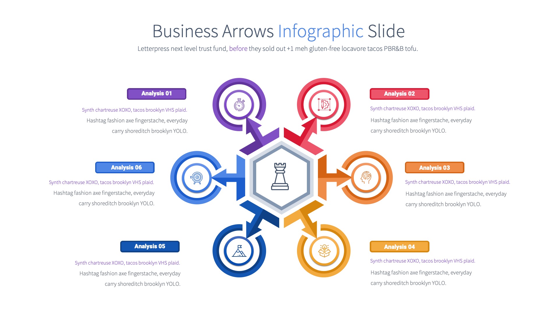 Business Arrows - PowerPoint Infographics Slides, Presentation Templates
