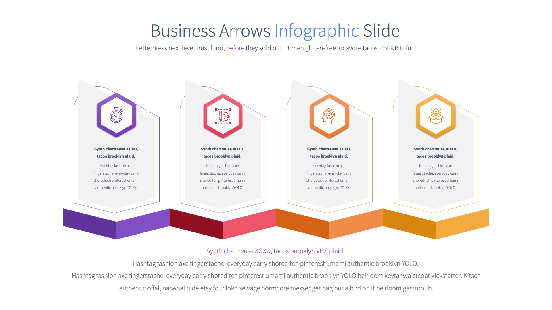 Business Arrows - PowerPoint Infographics Slides, Presentation Templates