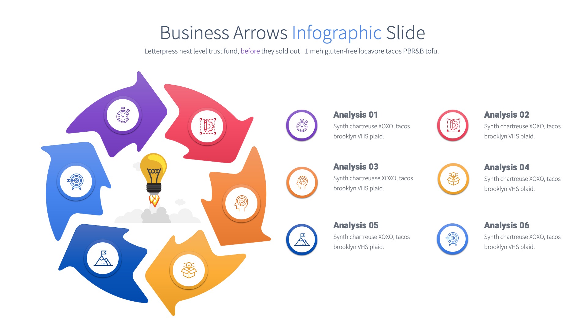 Business Arrows - PowerPoint Infographics Slides, Presentation Templates