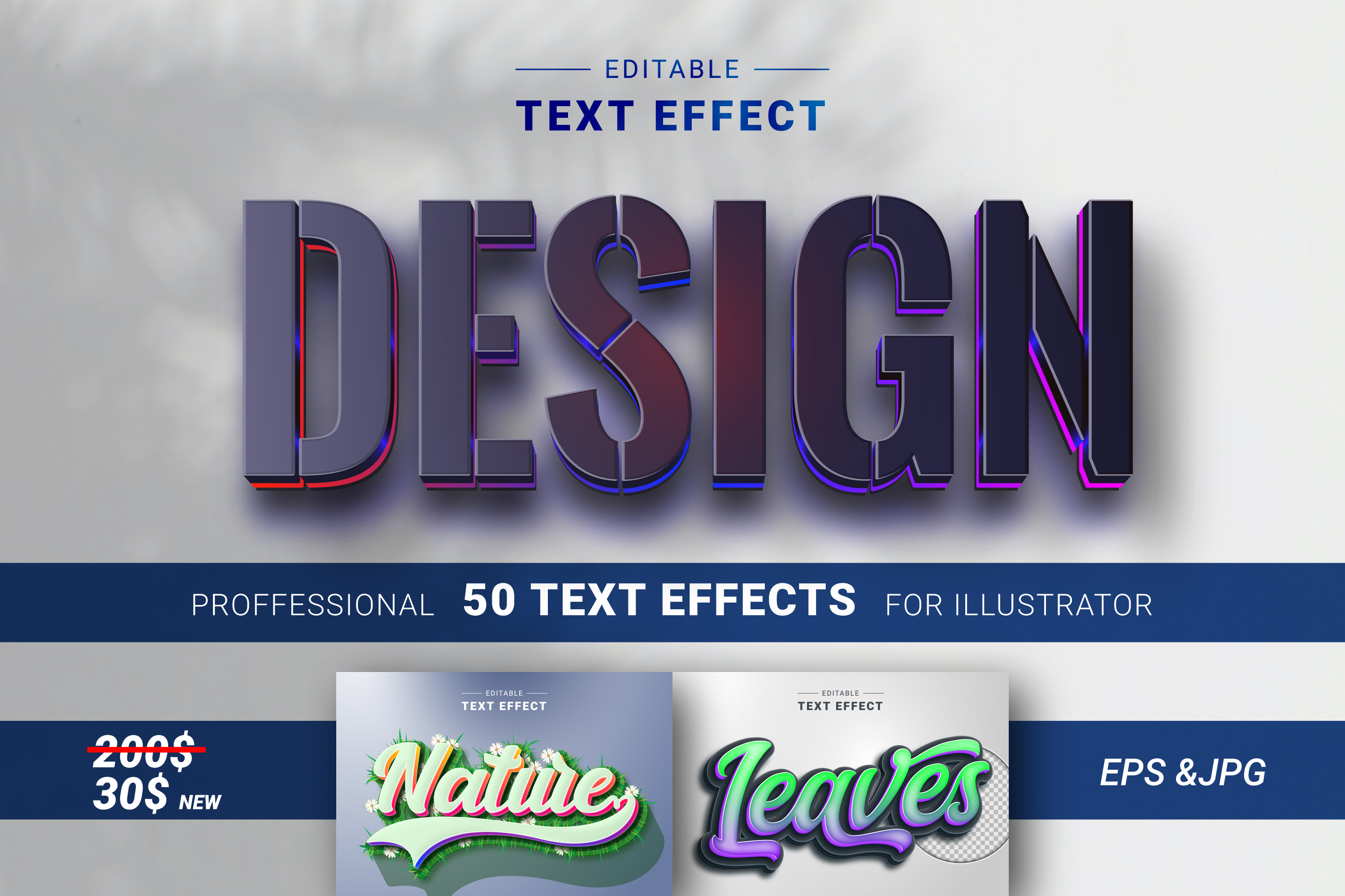 50 Editable 3D Text Effects Design N20, Add-ons | GraphicRiver