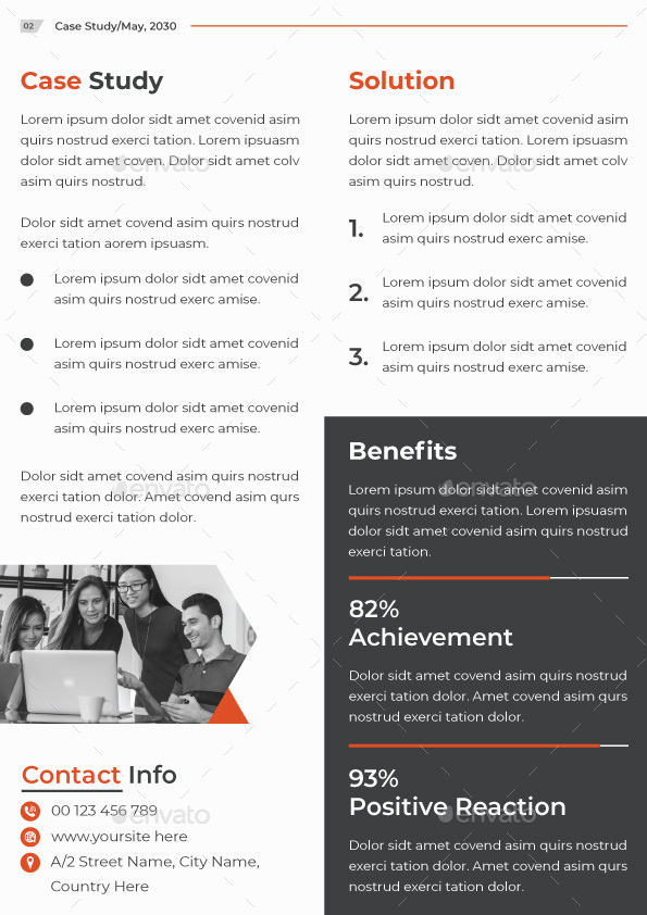 Case Study Template, Print Templates | GraphicRiver