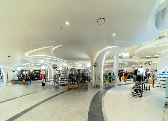 Icon Siam, plaza shopping mall in building in structure, interior ...