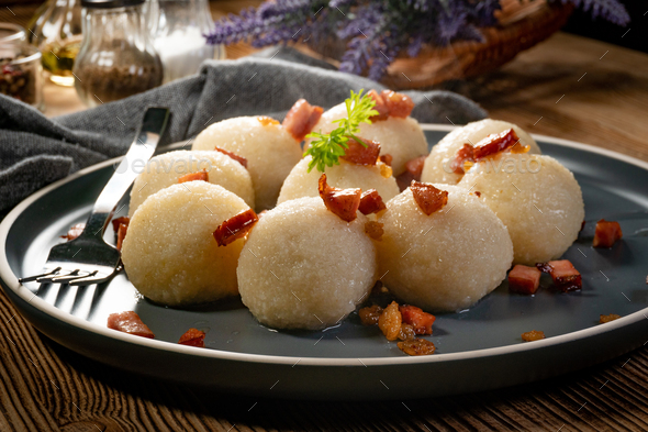 Meat stuffed potato dumplings. Stock Photo by foto_pstryki | PhotoDune