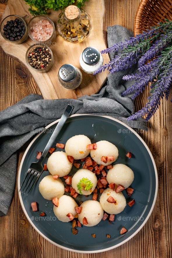 Meat stuffed potato dumplings. Stock Photo by foto_pstryki | PhotoDune