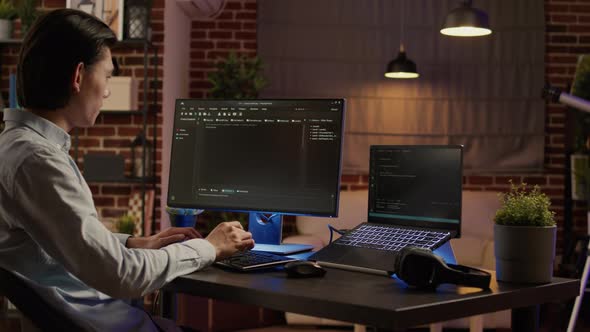 Male Programmer Coding Encryption on Security Software, Stock Footage Male Programmer Coding Encryption on Security Software, Stock Footage