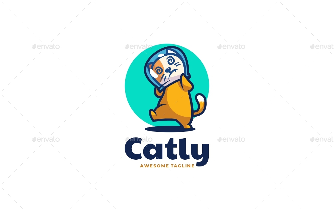 Cat Cartoon Logo Template, Logo Templates | GraphicRiver