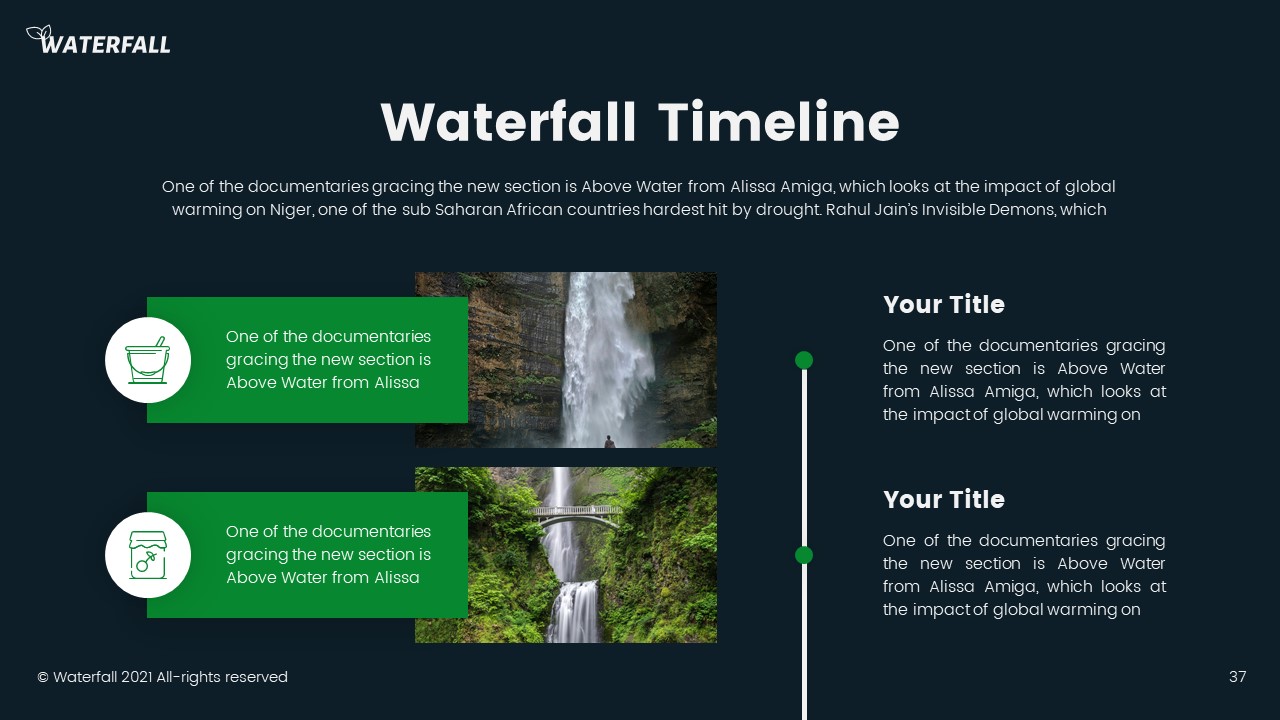 Waterfall Environment Presentation Template, Presentation Templates