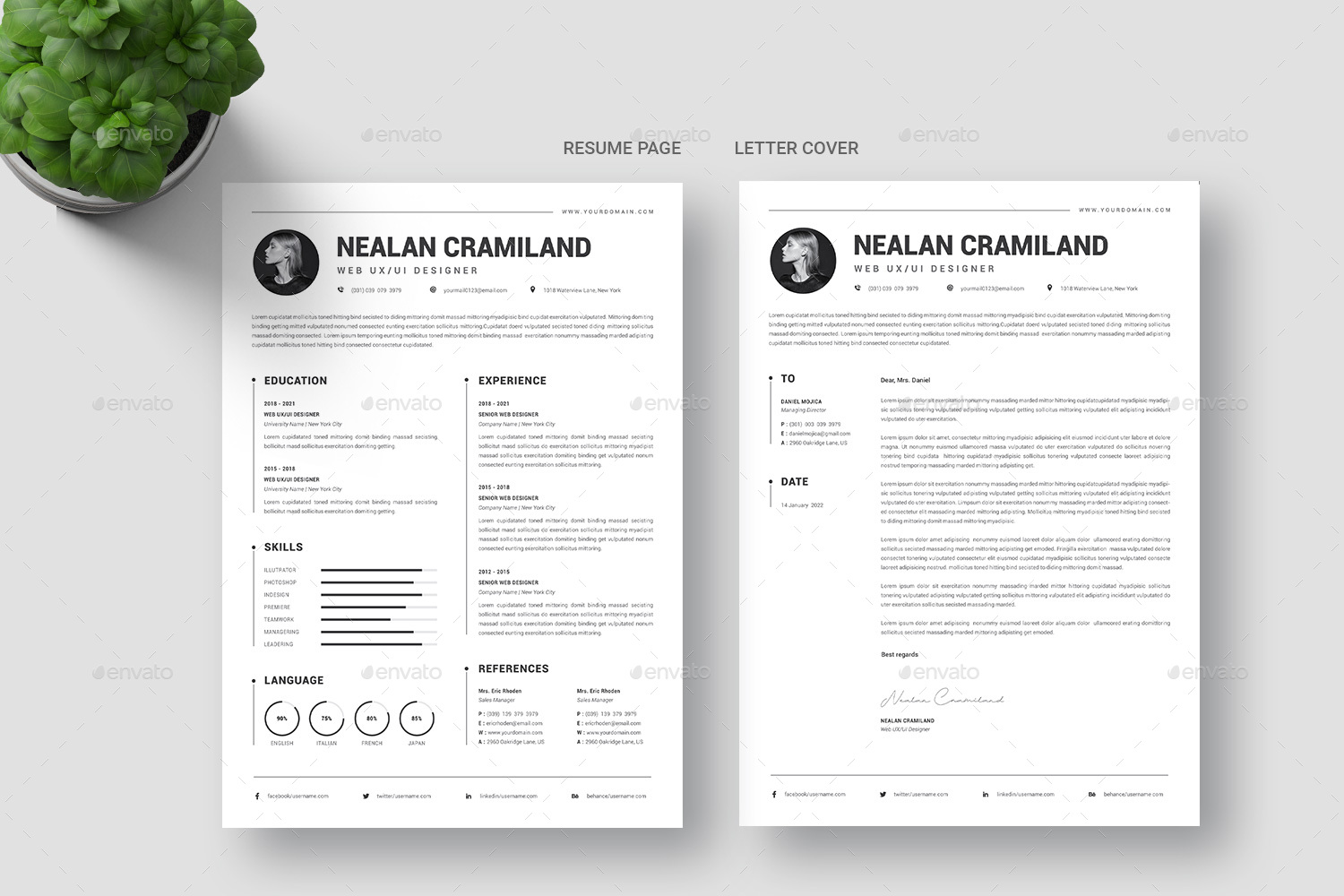 Clean CV Resume, Print Templates | GraphicRiver