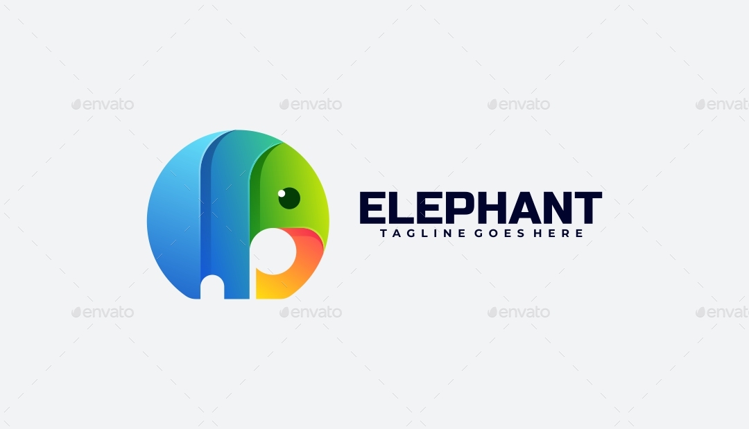 Elephant Gradient Colorful Logo Template, Logo Templates | GraphicRiver