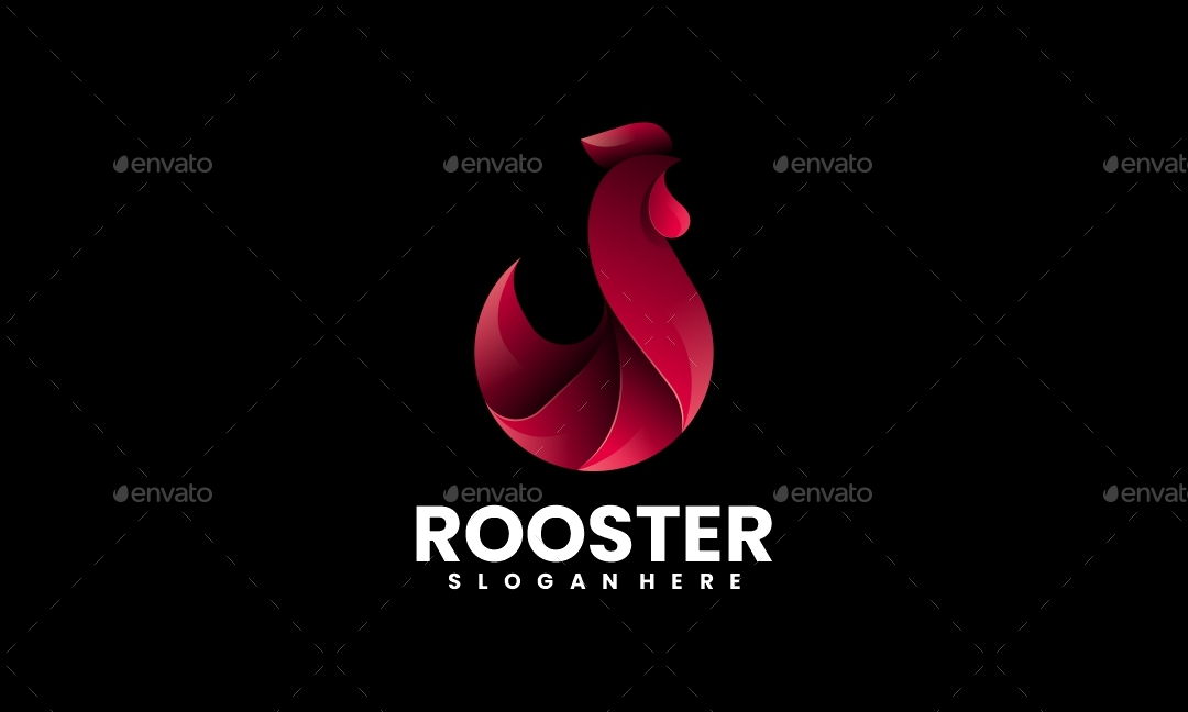 Rooster Gradient Logo Template, Logo Templates | GraphicRiver