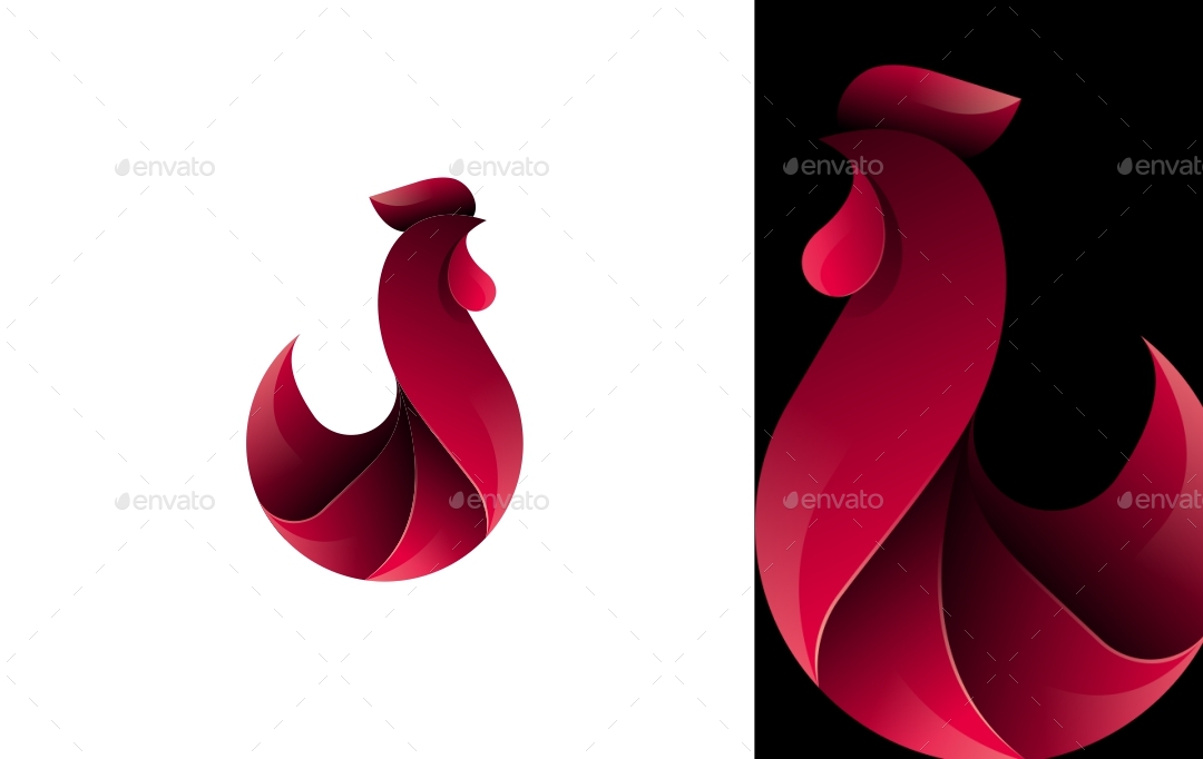 Rooster Gradient Logo Template, Logo Templates | GraphicRiver