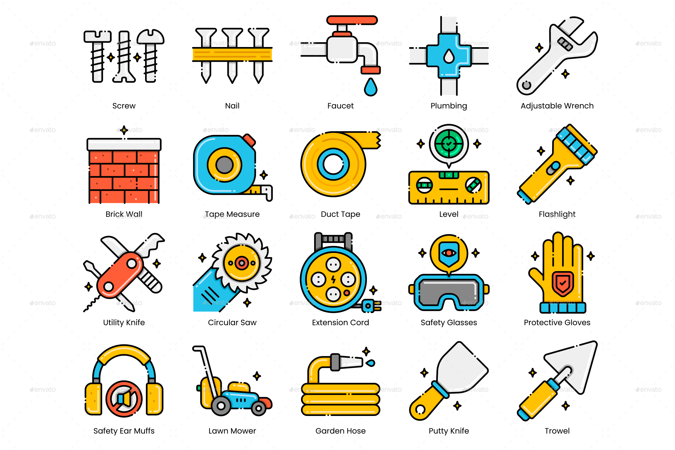 84 Home Improvements Icons | Aesthetics Series, Icons | GraphicRiver