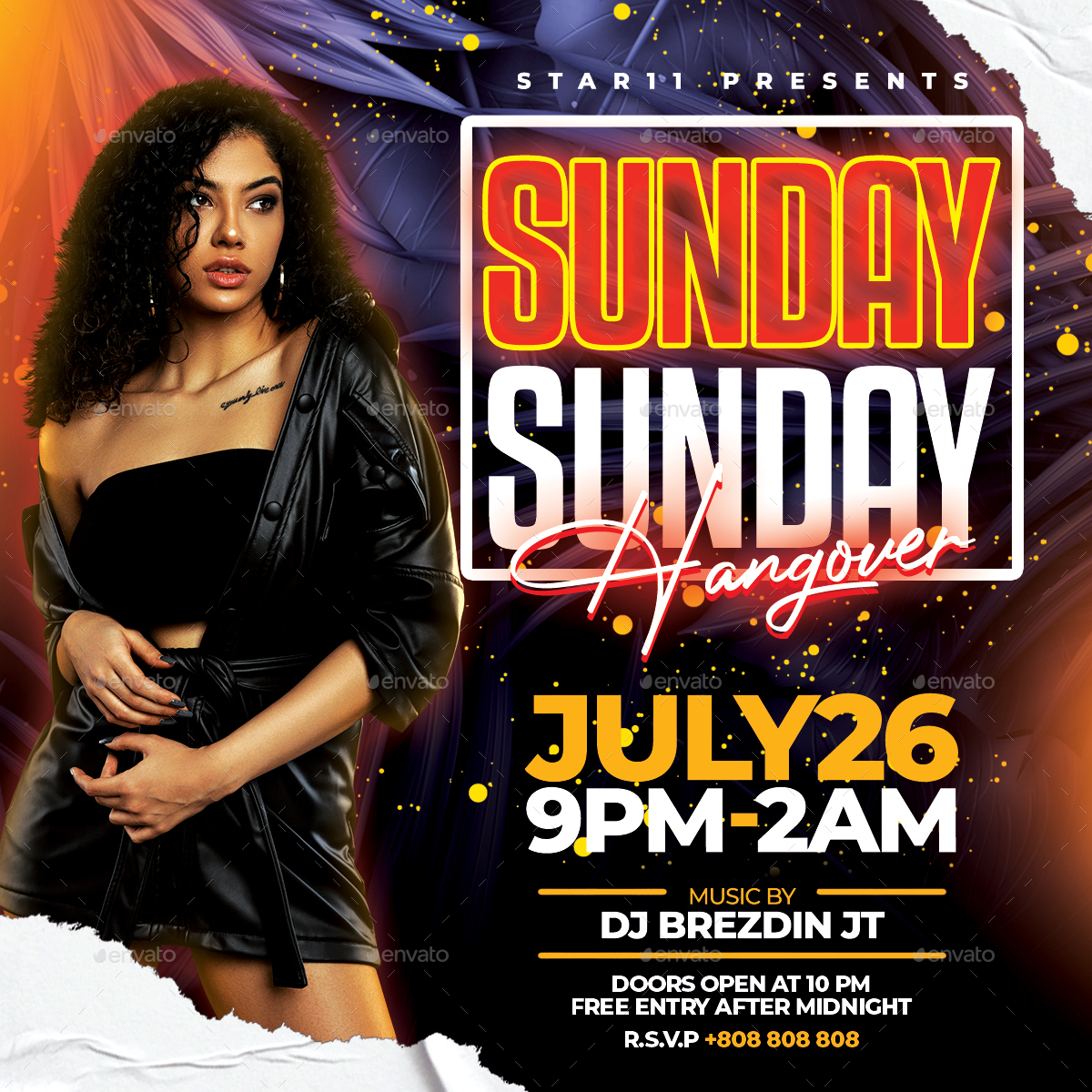 Night Club Flyer, Print Templates | GraphicRiver