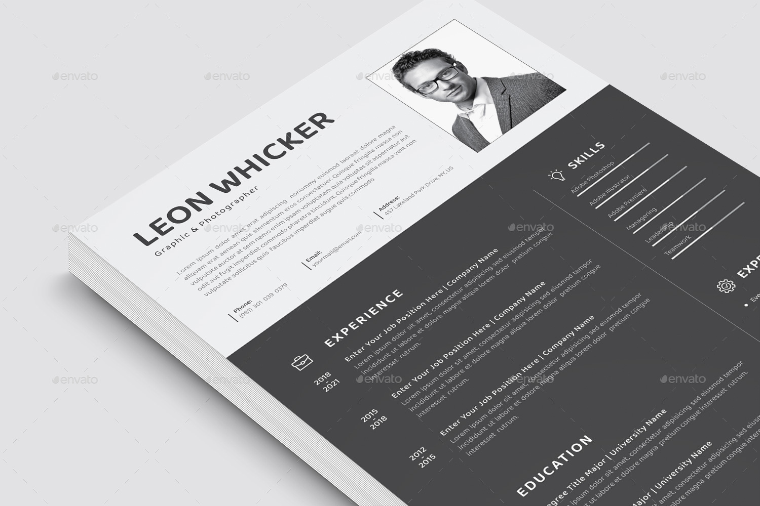 CV Resume & Cover Letter Template, Print Templates | GraphicRiver