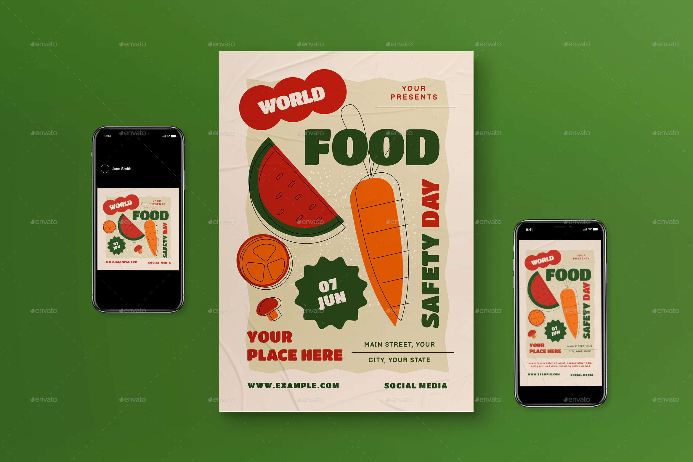 World Food Safety Day Flyer Set, Print Templates | GraphicRiver