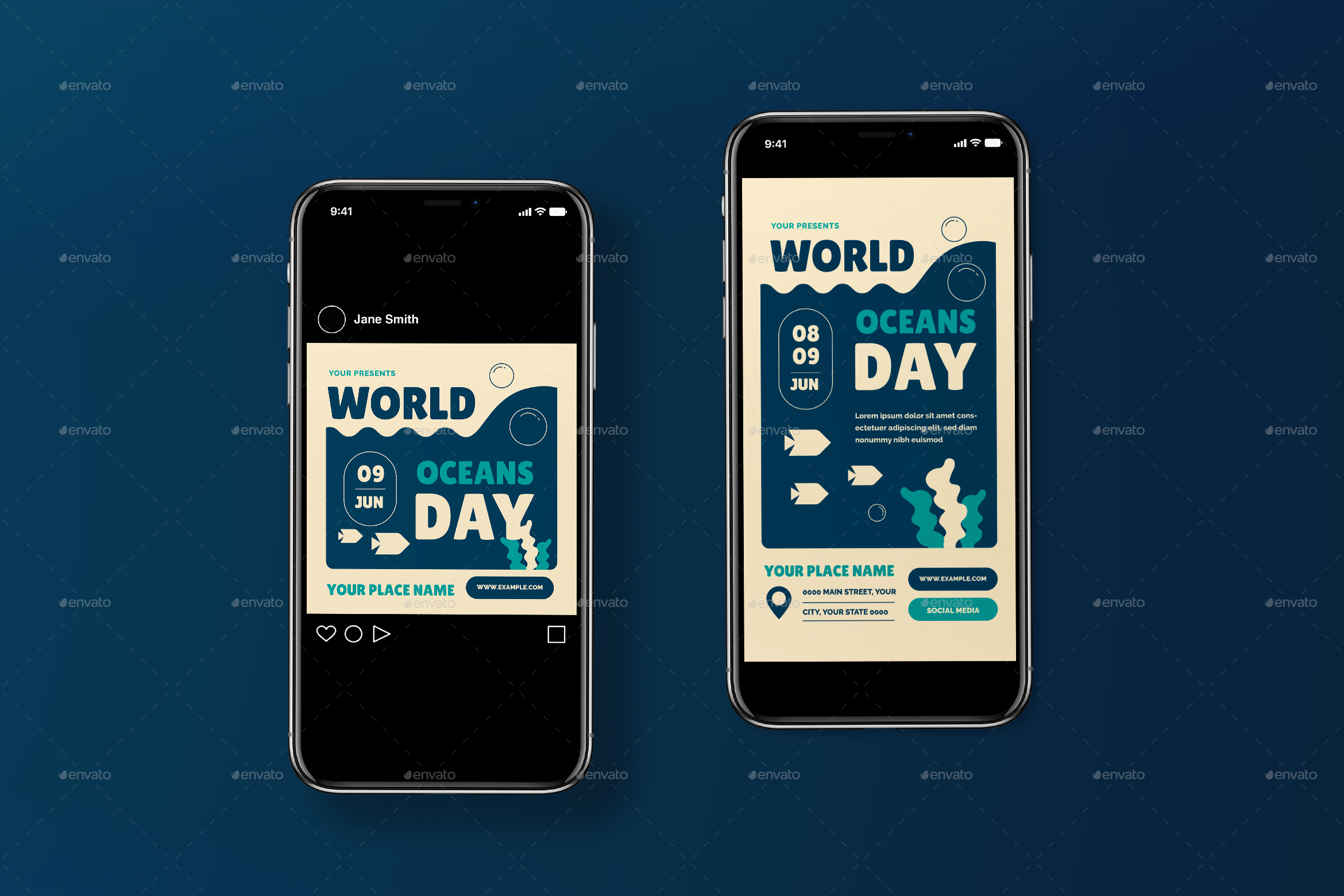 World Oceans Day Flyer Set, Print Templates | GraphicRiver