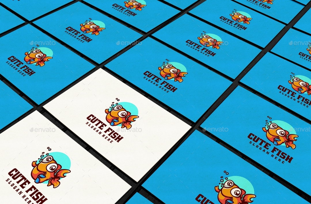 Cute Fish Mascot Cartoon Logo Template, Logo Templates | GraphicRiver