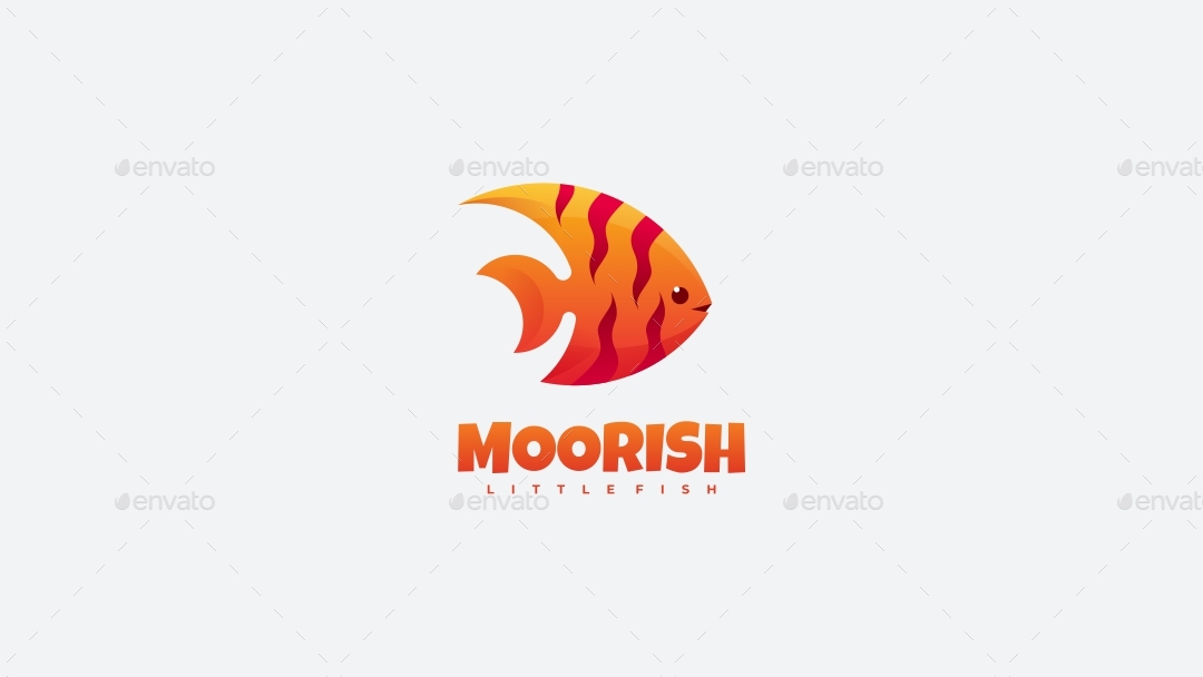 Moorish Fish Gradient Logo Template, Logo Templates | GraphicRiver
