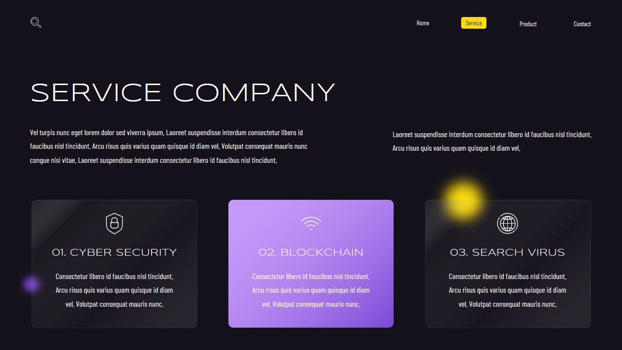 Legeg - Glassmorphic Dark Purple Yellow Technology Business Powerpoint ...