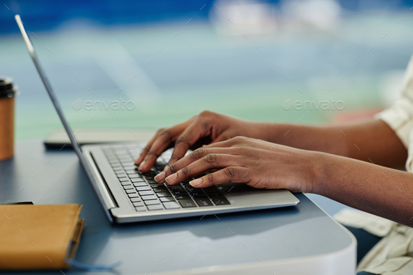 Female Hands Typing at Keyboard Stock Photo by seventyfourimages ...