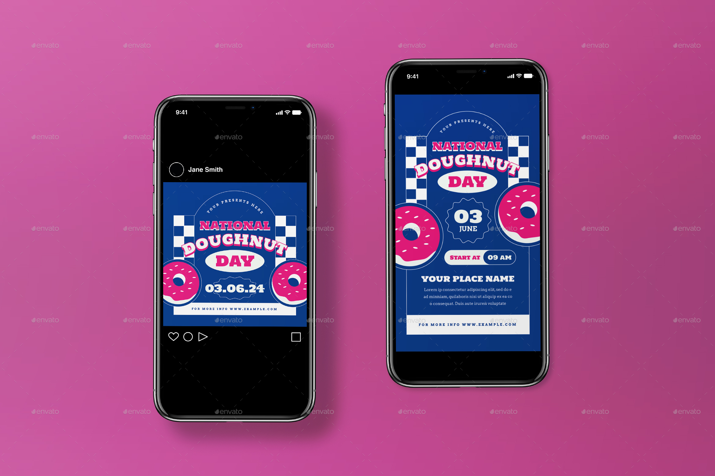 National Doughnut Day Flyer Set, Print Templates | GraphicRiver