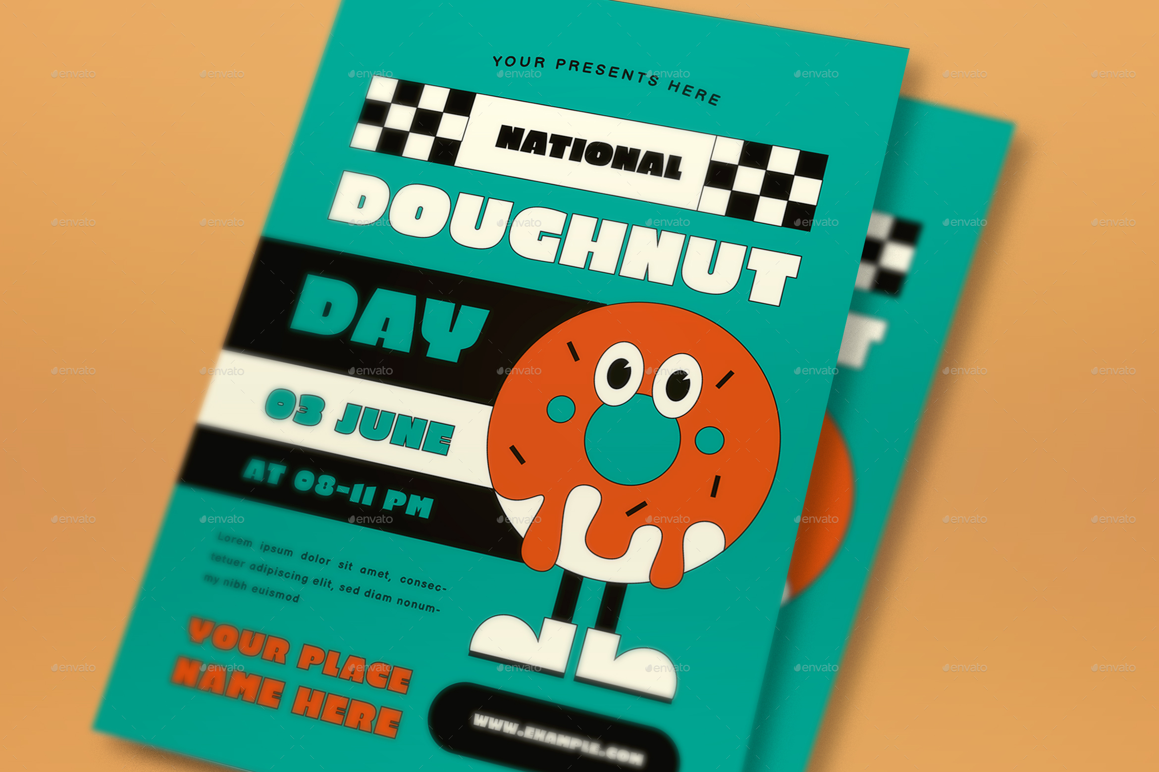 National Doughnut Day Flyer Set, Print Templates | GraphicRiver