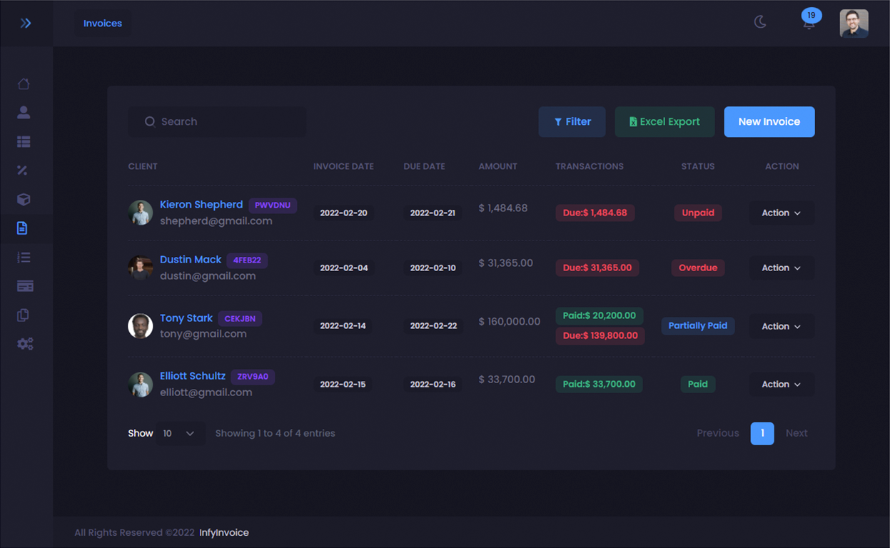 InfyInvoices - Laravel Invoice Management System - Billing Management ...