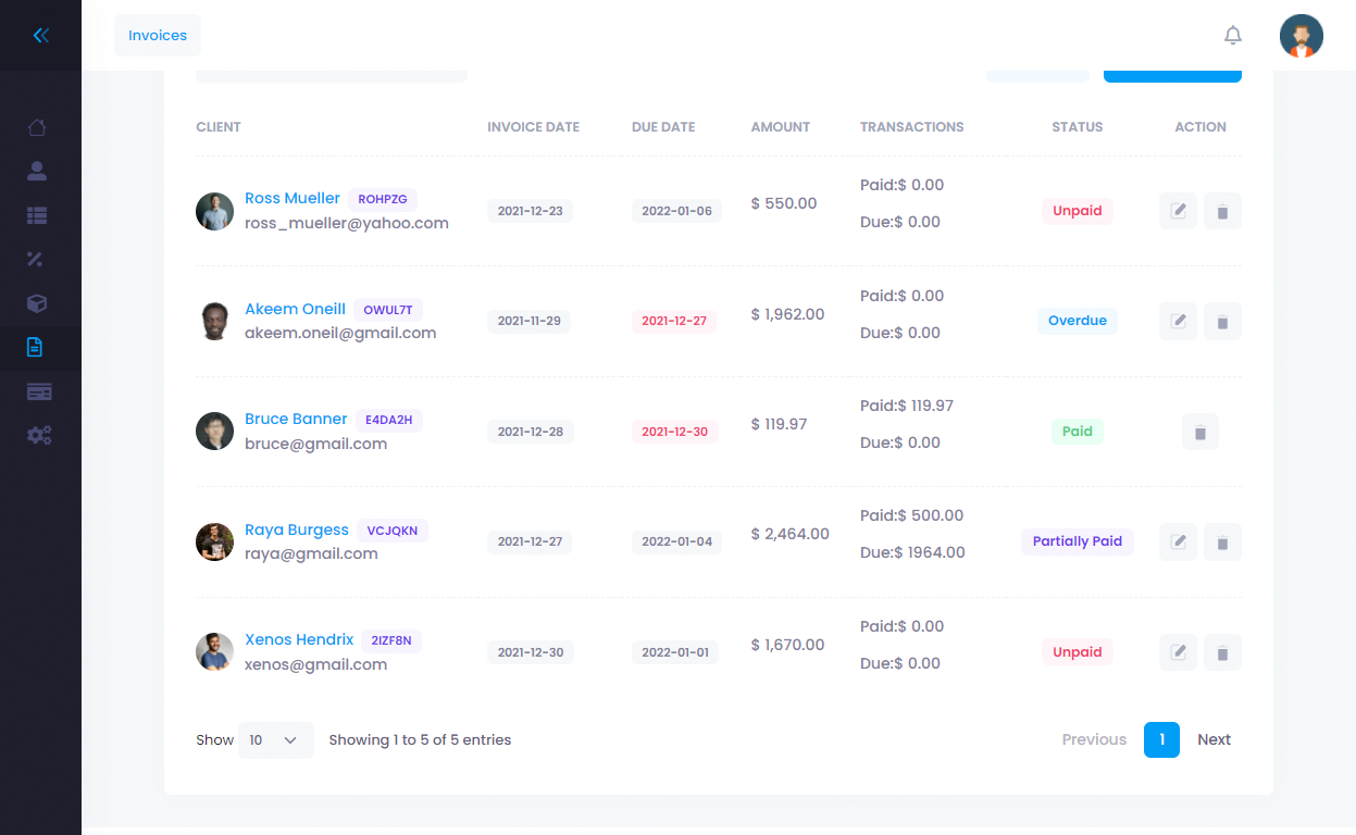InfyInvoices - Laravel Invoice Management System - Billing Management ...