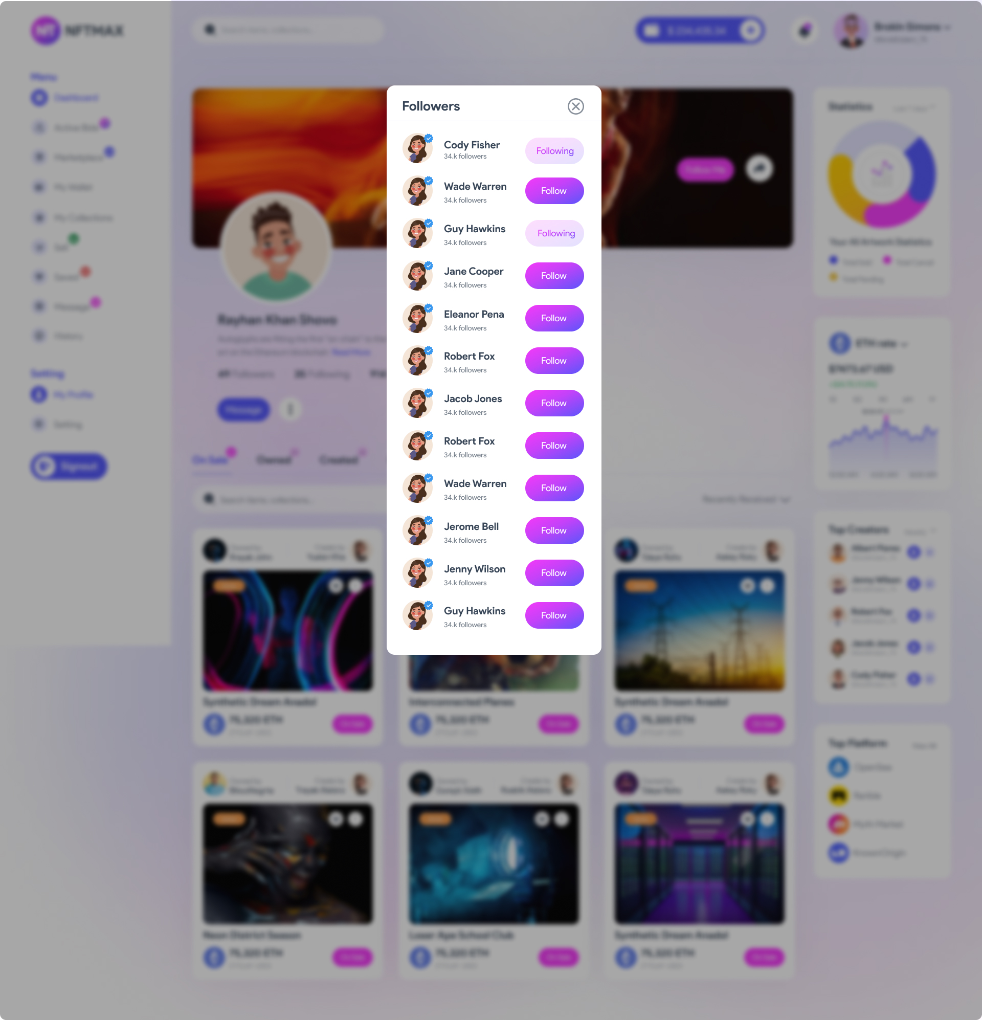 NFTMAX- NFT Admin & Dashboard Figma Template by QuomodoTheme | ThemeForest