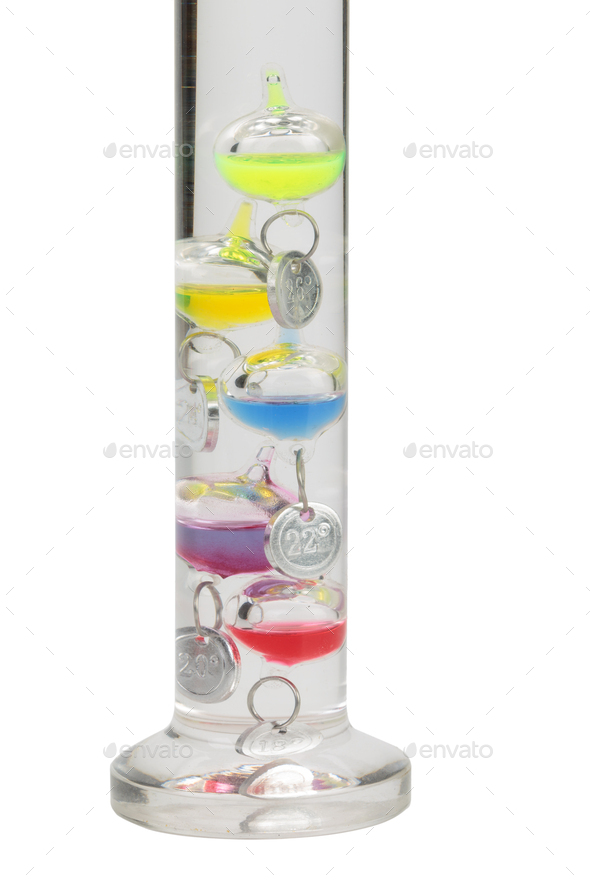 Decarative glass sealed flask with glycerin. Isolated over white ...