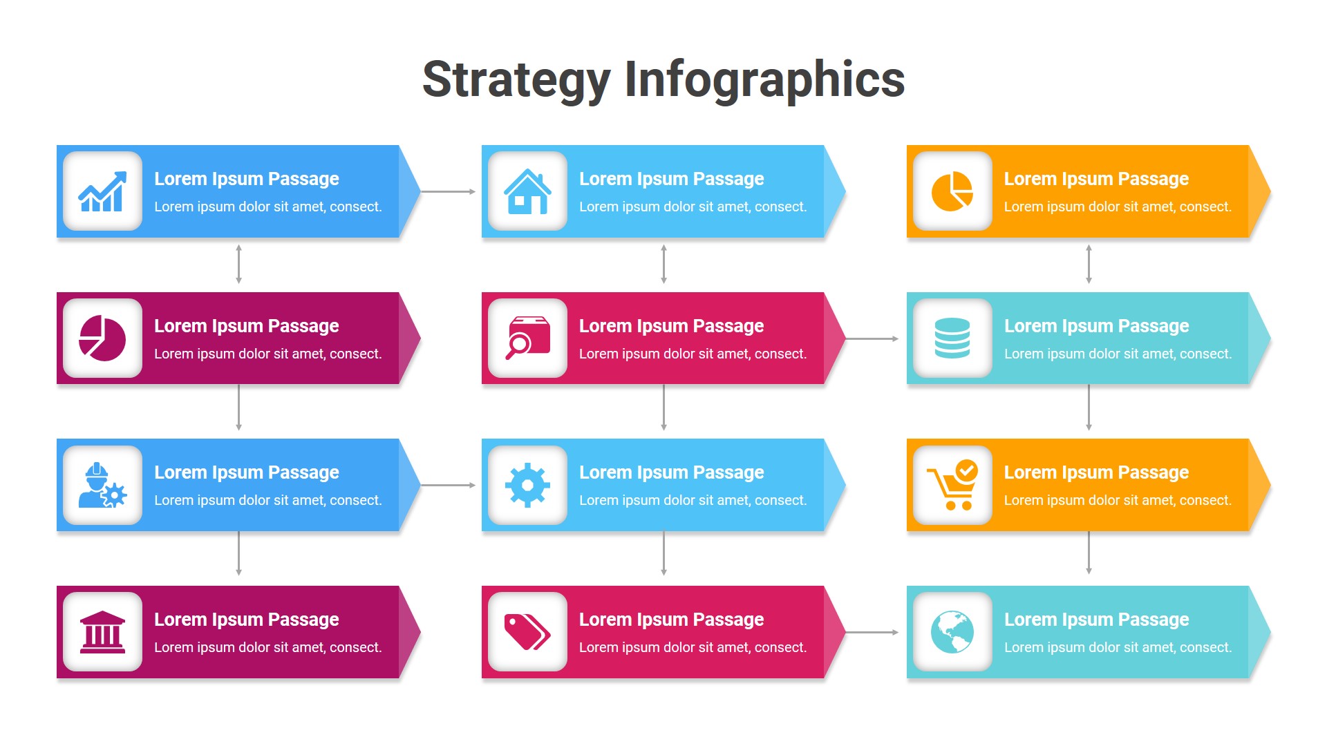 Strategy PowerPoint Infographics Template Diagram, Presentation Templates