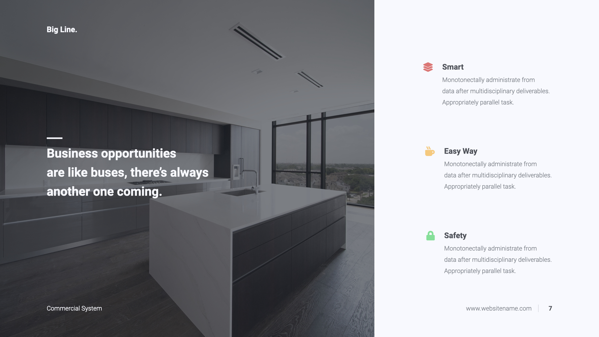 Big Line Business Google Slides Template, Presentation Templates ...