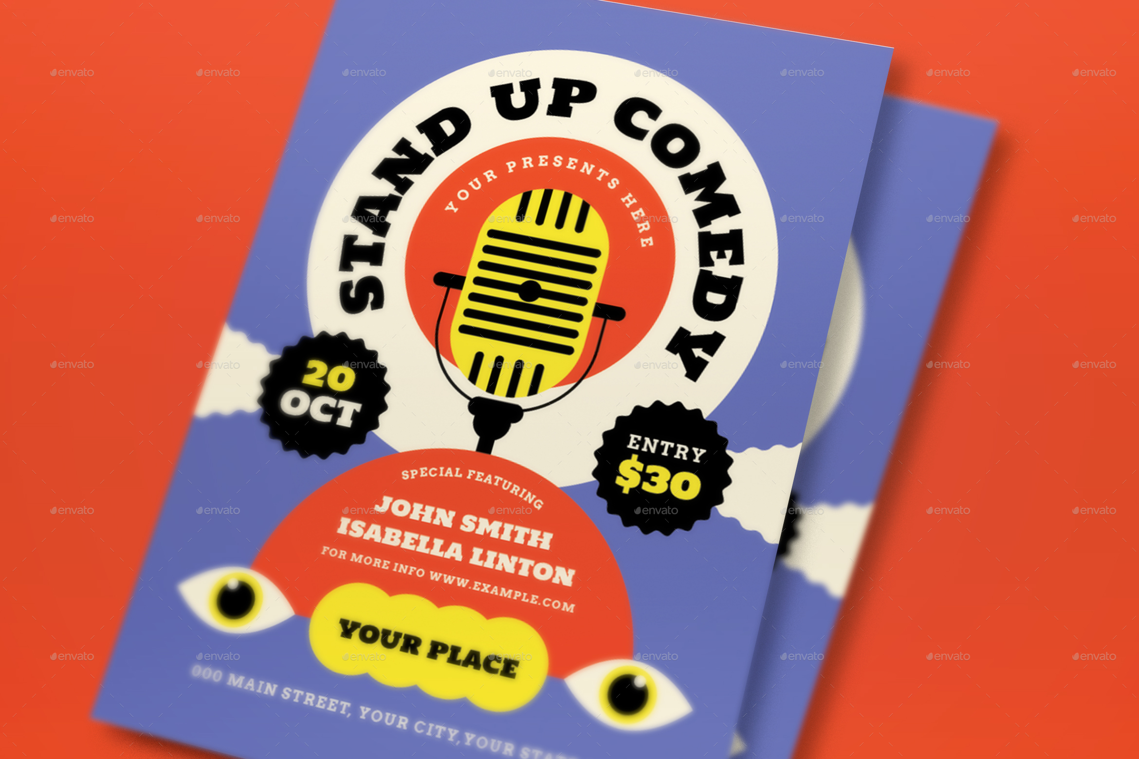 Stand Up Comedy Flyer Set, Print Templates | GraphicRiver