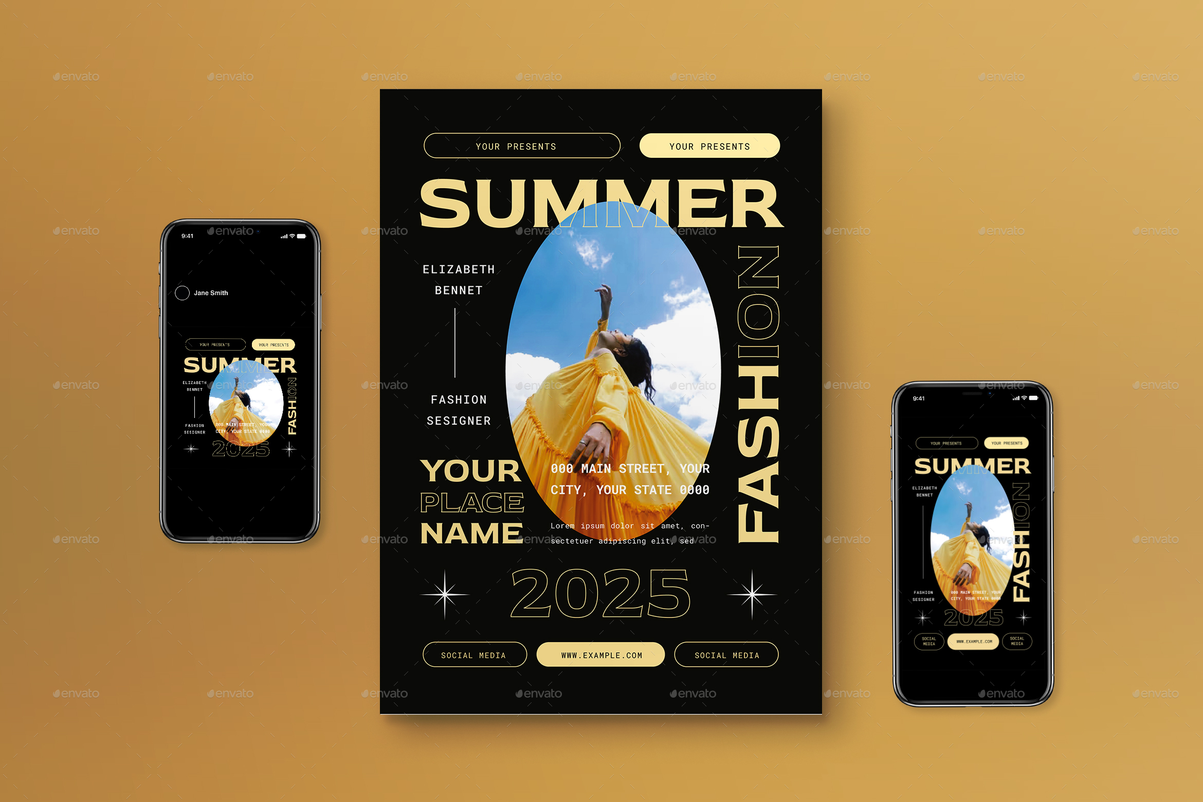 Summer Fashion Collection Flyer Set, Print Templates | GraphicRiver