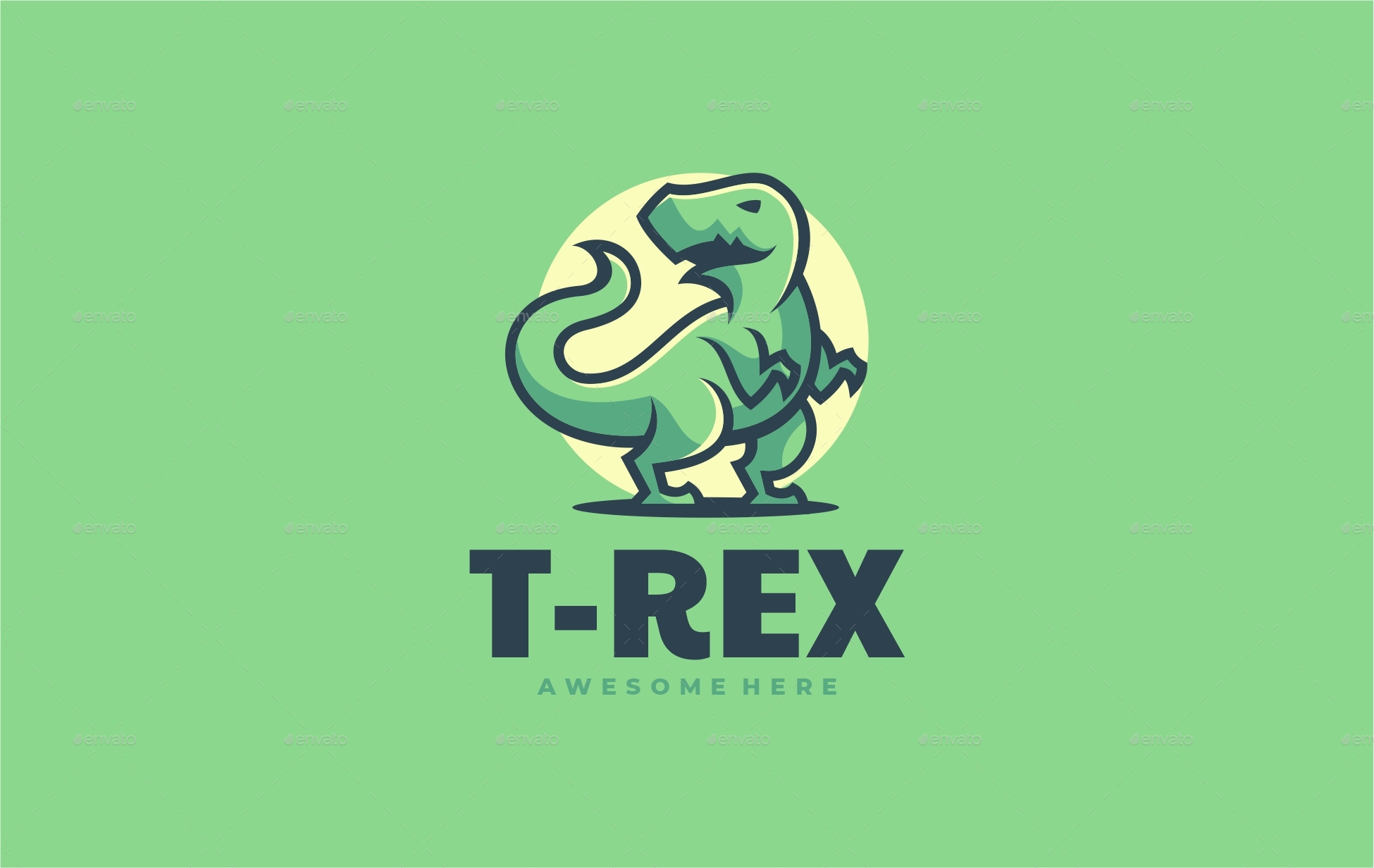 T-Rex Simple Mascot Logo Template, Logo Templates | GraphicRiver