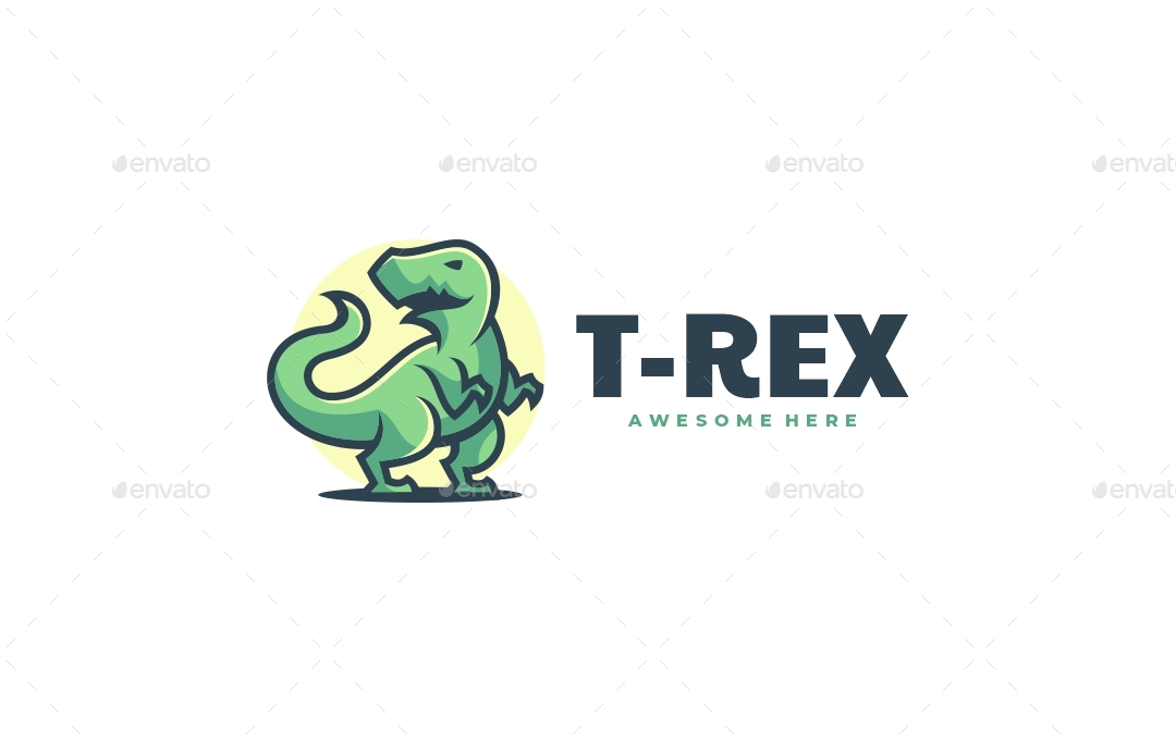 T-Rex Simple Mascot Logo Template, Logo Templates | GraphicRiver