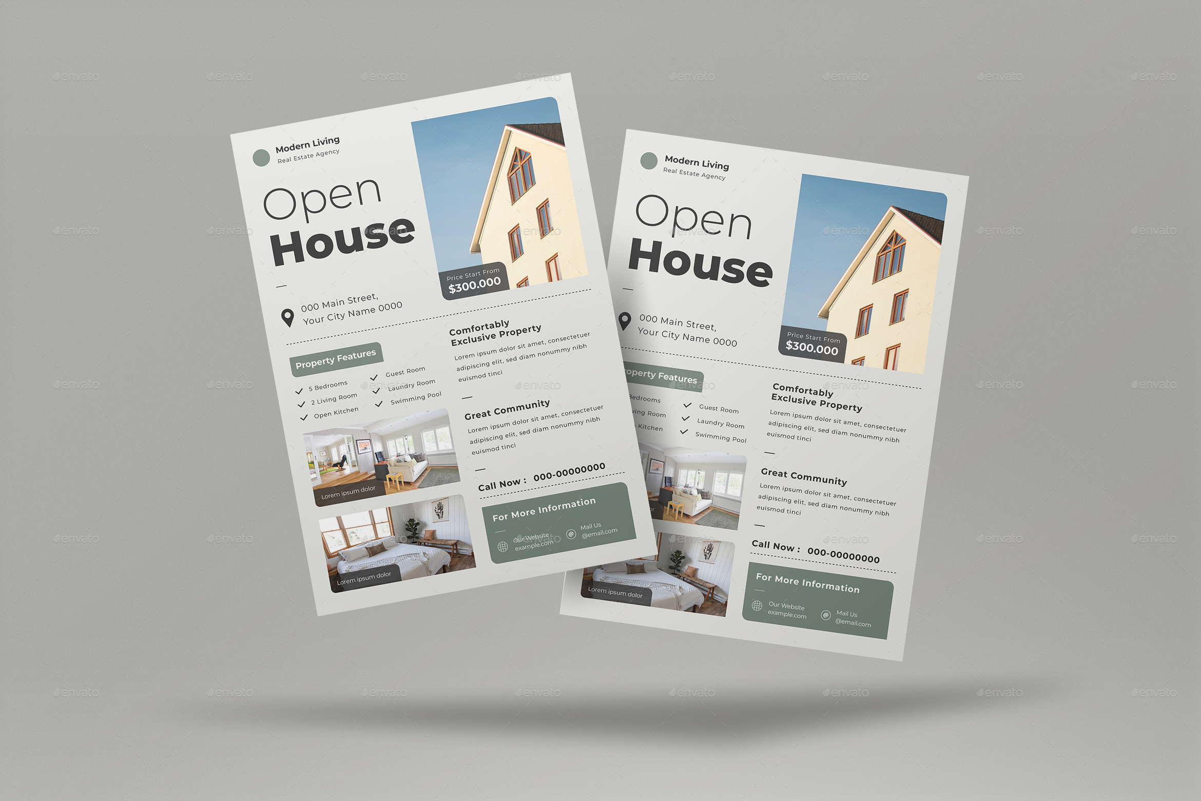 Real Estate Flyer, Print Templates | GraphicRiver