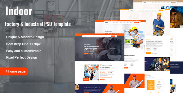 Indoor-Factory | Industry website PSD template by Codebasket | ThemeForest